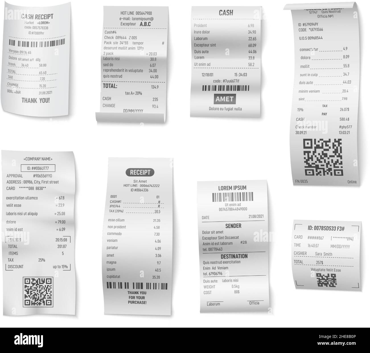 Receipts Bill Paper Receipt Design Realistic Check Bills Store receipts-bill-paper-receipt-design-realistic-check-bills-store