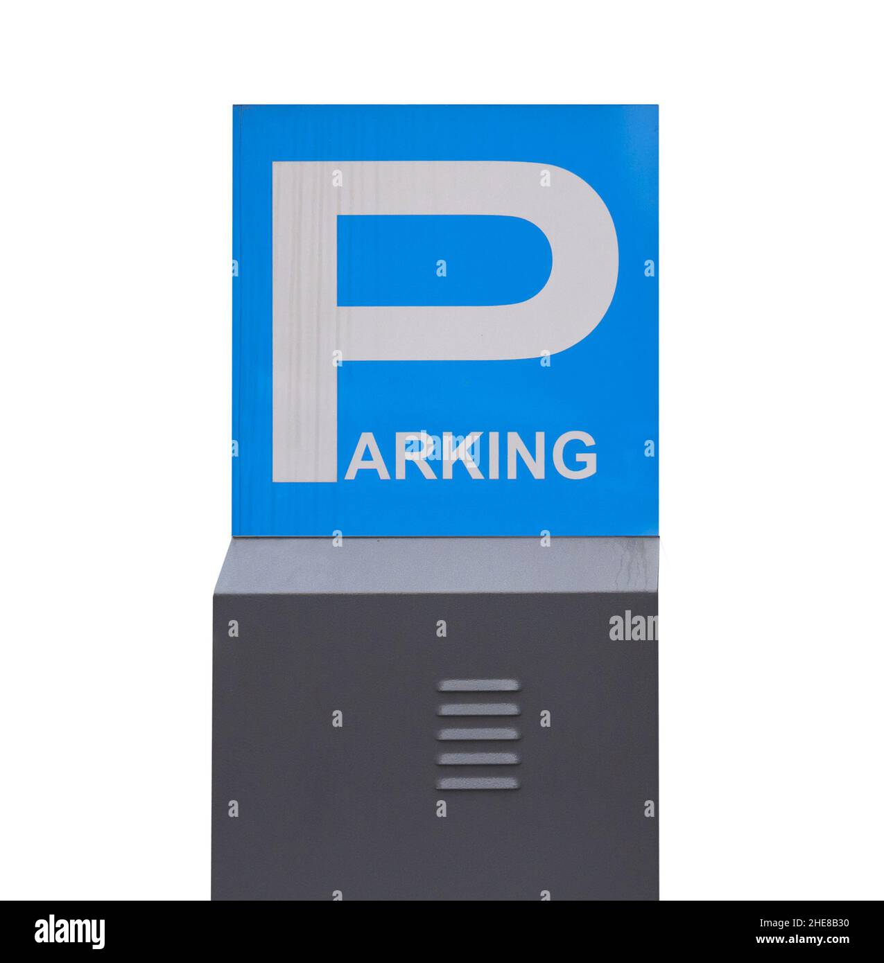Parking blue lot sign information isolated on white background Stock ...
