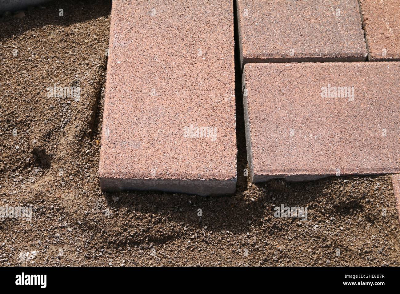 Road Construction With Stone Slabs Stock Photo - Alamy