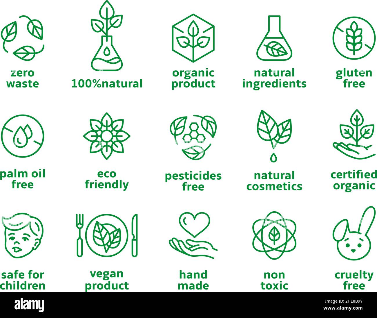 Eco icons collection no Stock Vector Images - Alamy