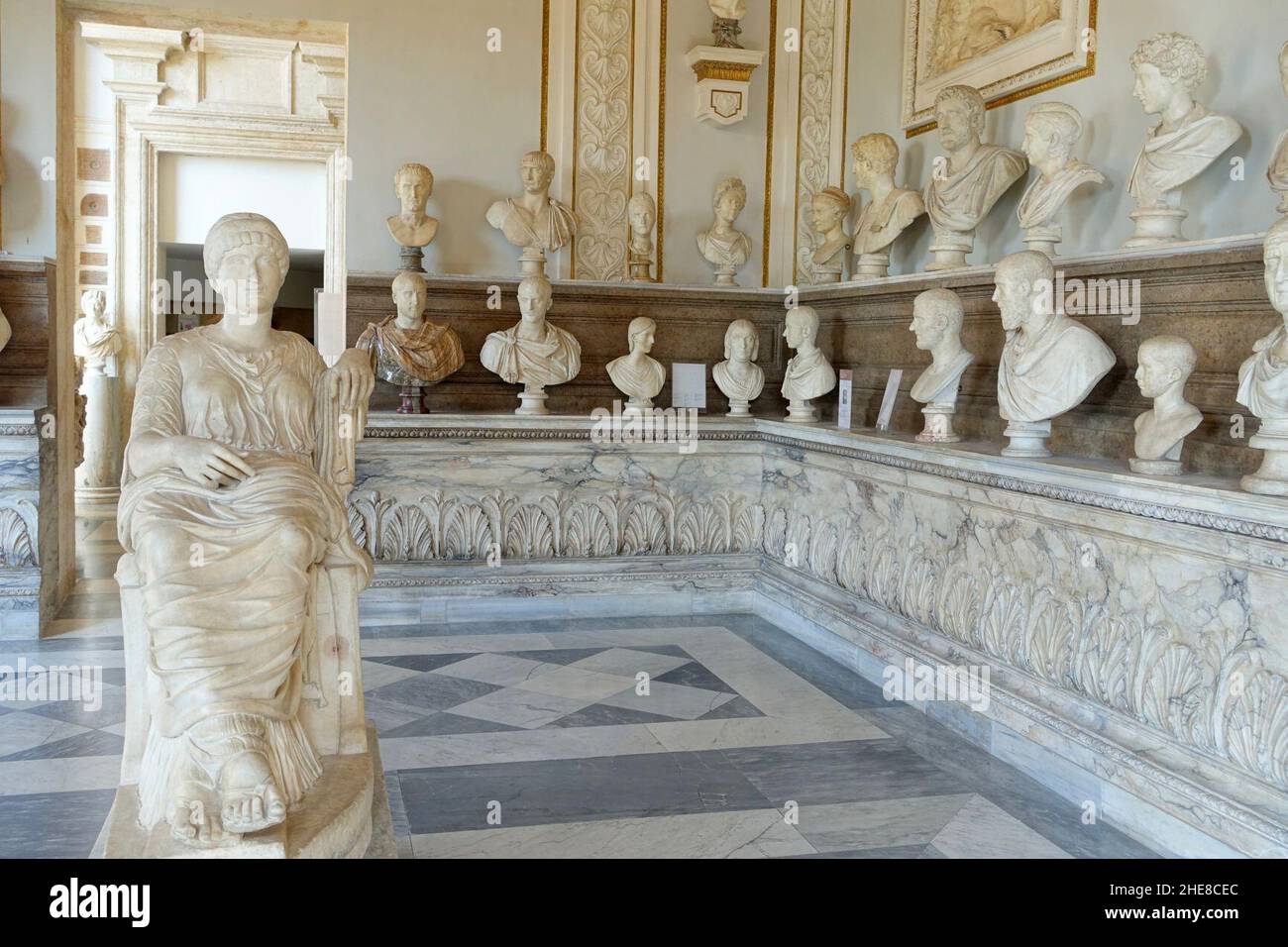 Sala degli Imperatori - Musei Capitolini - Rome, Italy Stock Photo - Alamy
