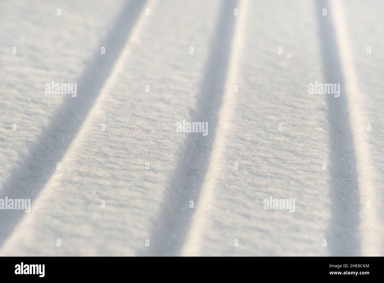 winter background. The texture of snow with stripes. Pure white snow ...