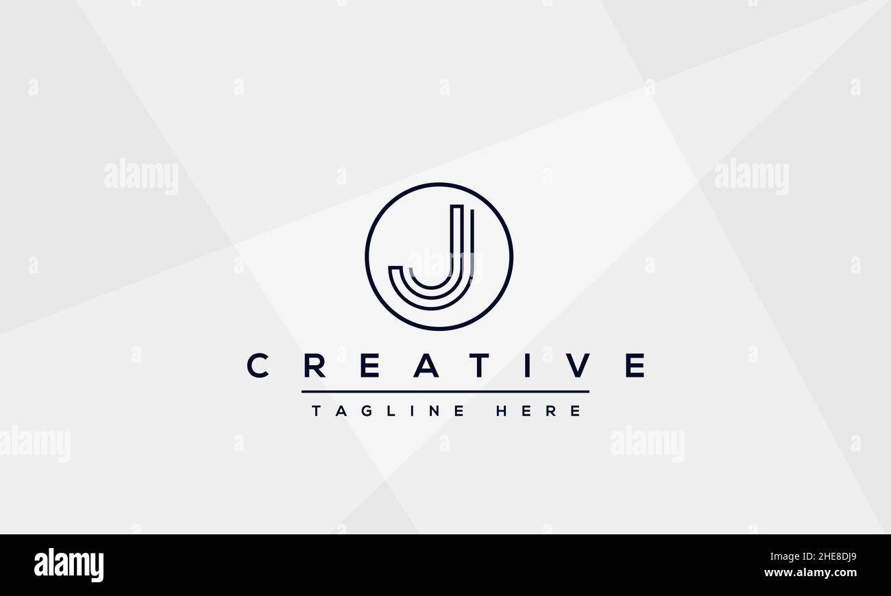 Abstract monogram letter J logo icon design template. Minimalist J JJ creative initial based ...