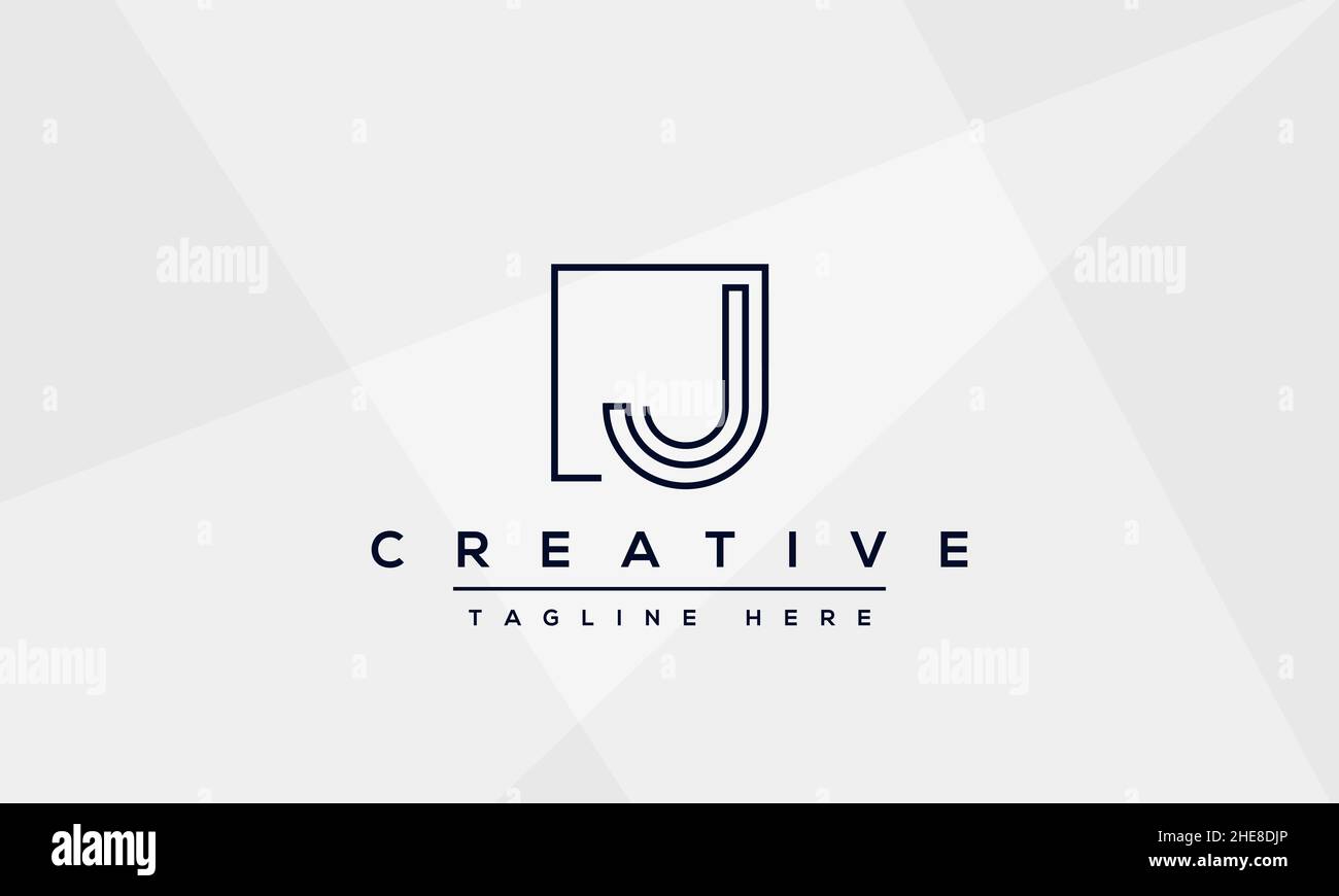 Abstract monogram letter J logo icon design template. Minimalist J JJ ...
