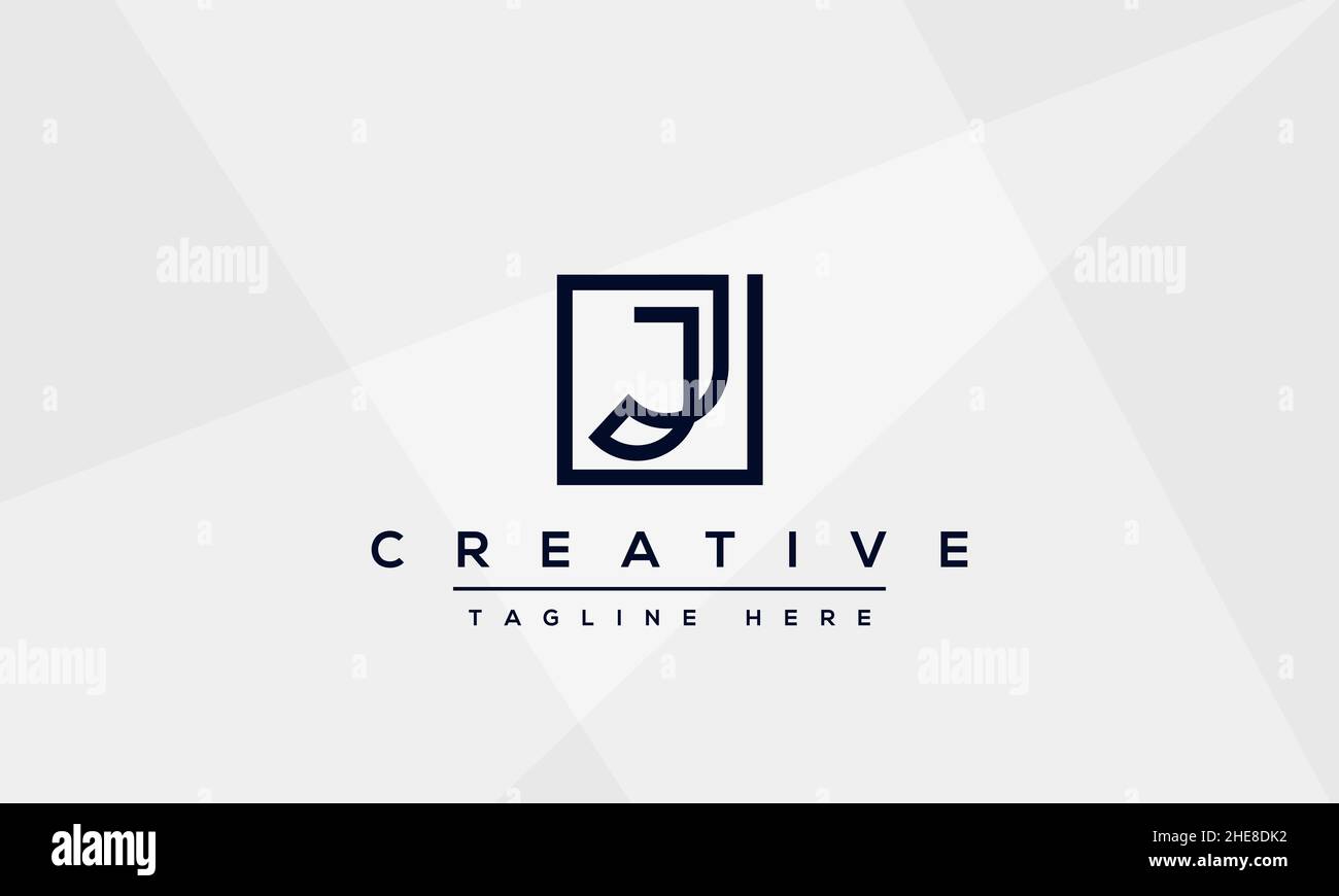 Abstract monogram letter J logo icon design template. Minimalist J JJ ...