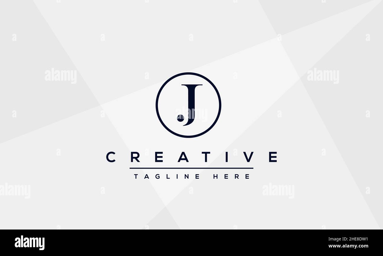 Abstract monogram letter J logo icon design template. Minimalist J JJ ...