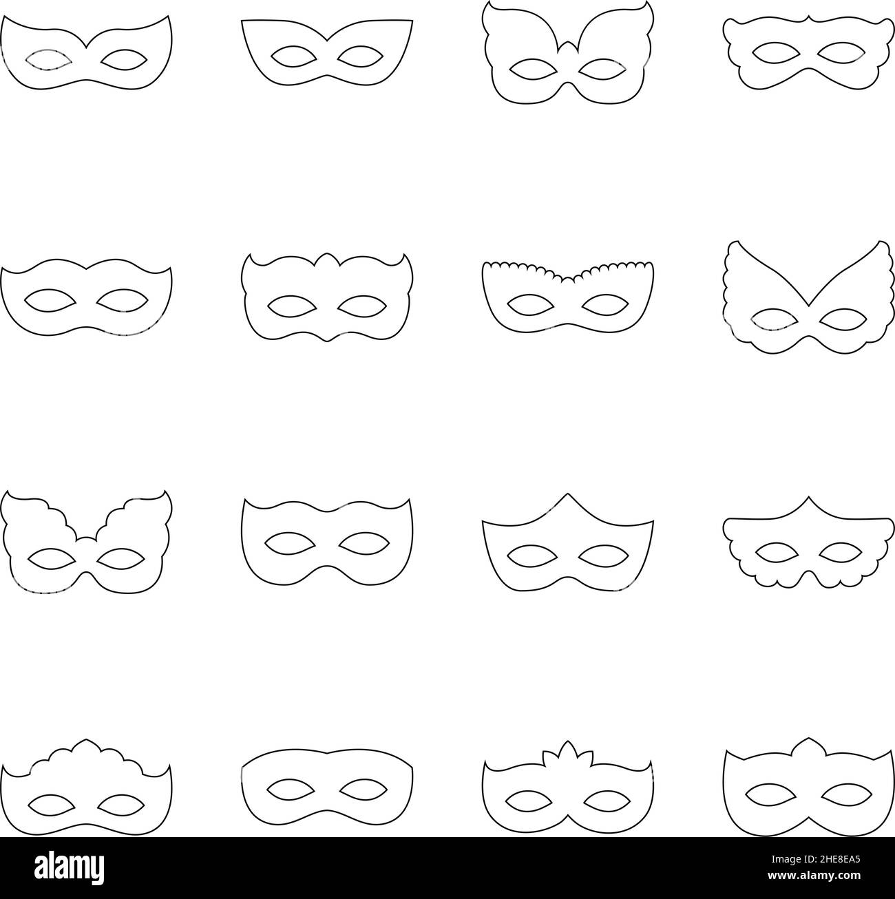 Set of carnival masks, vector illustration Stock Vector Image & Art - Alamy