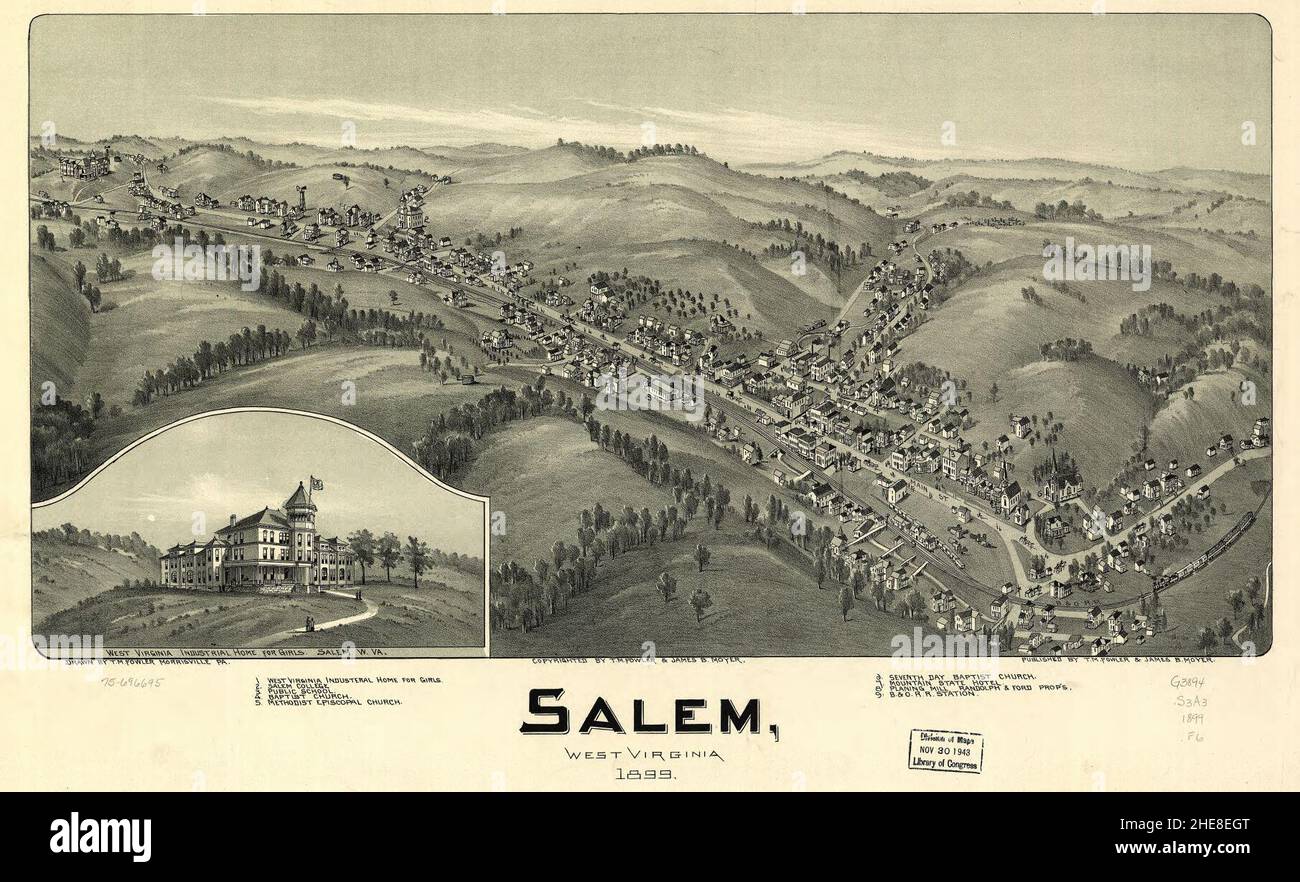Salem, West Virginia 1899 Stock Photo - Alamy