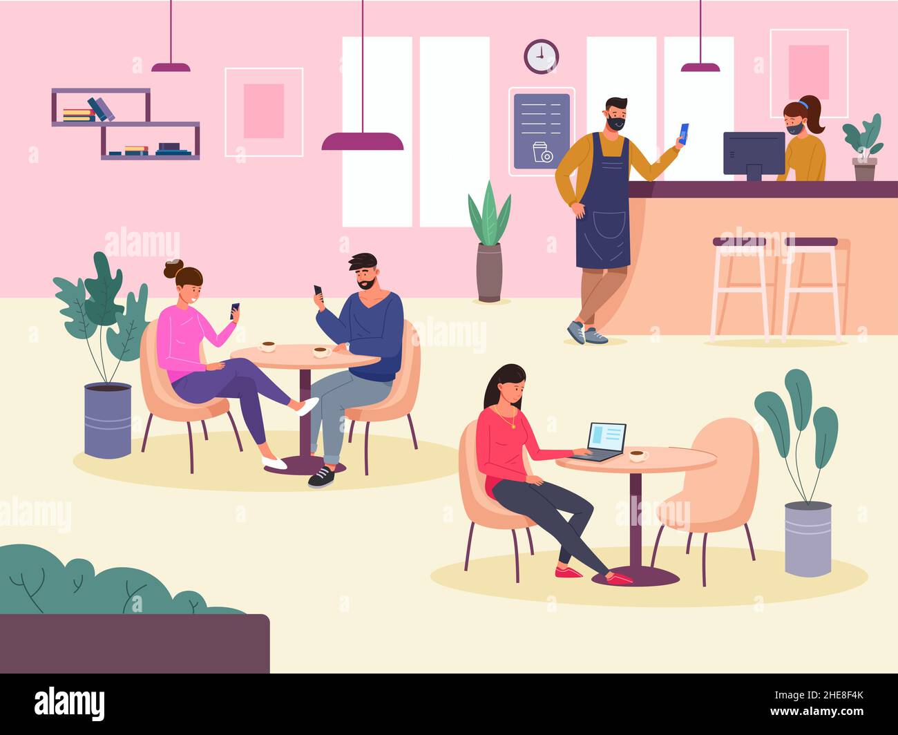 Smart waiter Stock Vector Images - Alamy