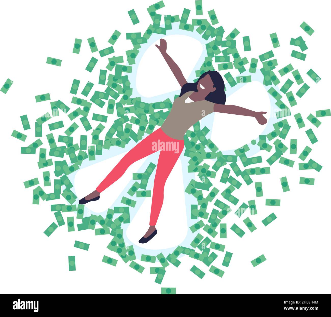 Rich Person Cartoon Girl