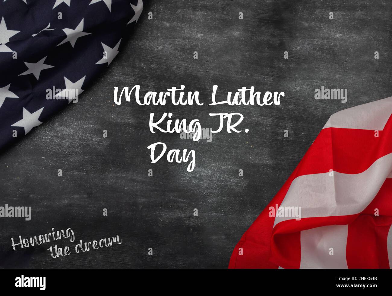 Martin luther king american flag hi-res stock photography and images ...