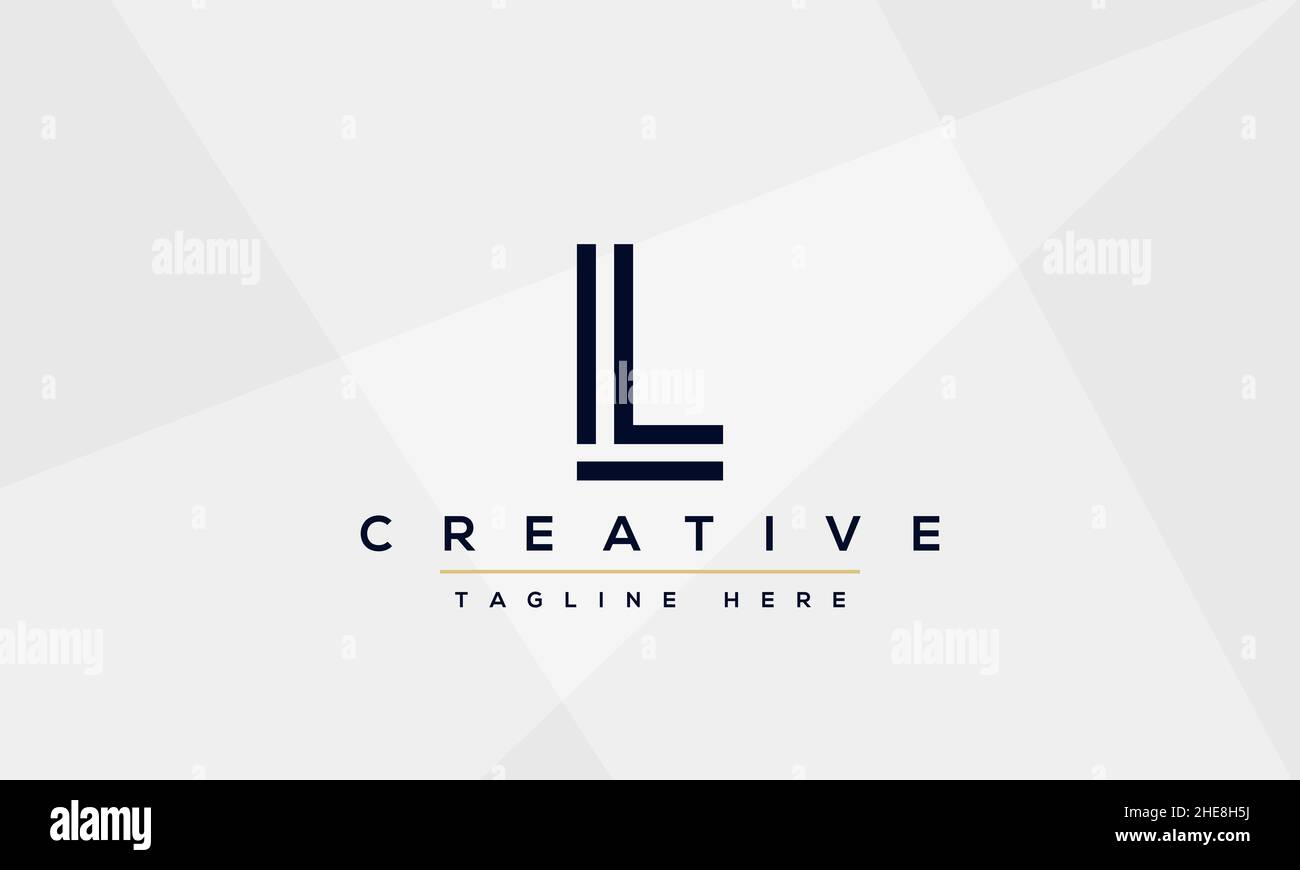 Abstract Monogram letter L Logo icon design concept. Minimalist L LL ...