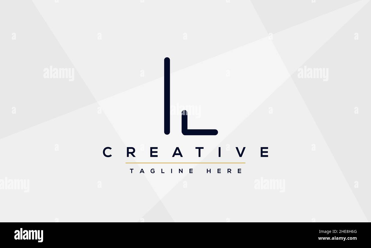 Abstract Monogram letter L Logo icon design concept. Minimalist L LL ...