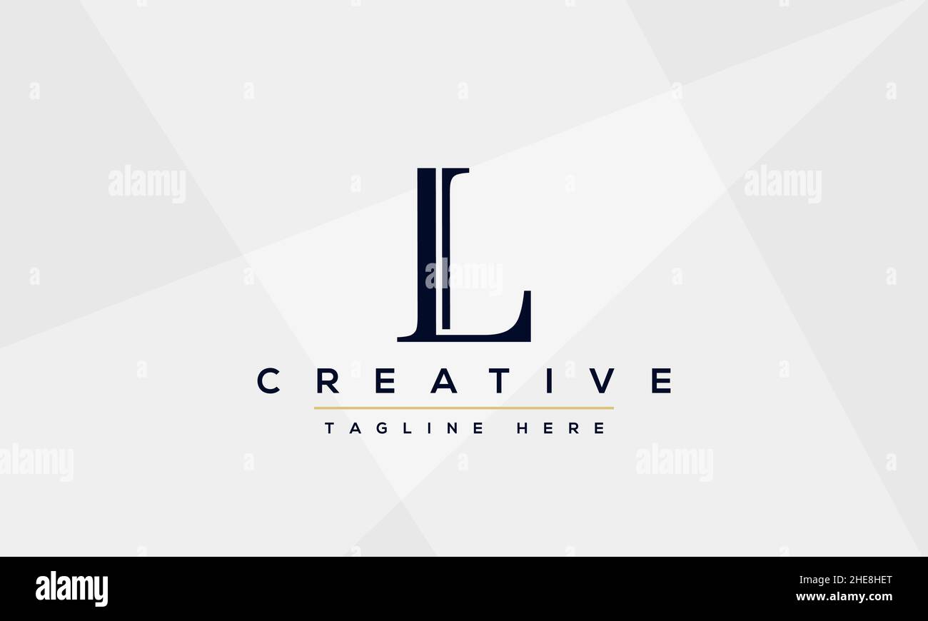 Abstract Monogram letter L Logo icon design concept. Minimalist L LL ...