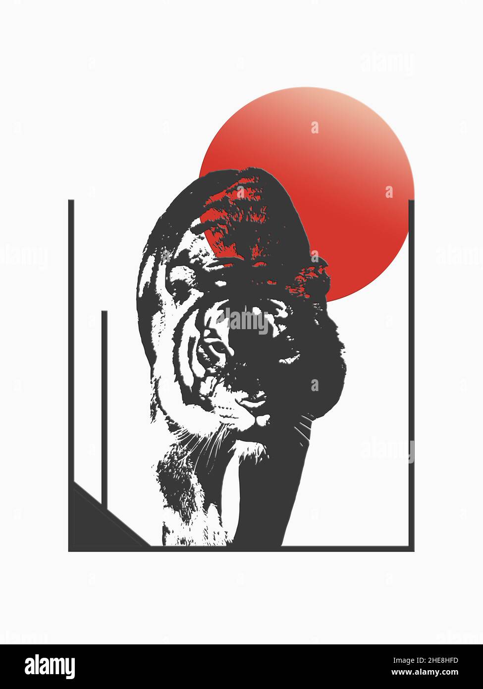 Tiger setting Cut Out Stock Images & Pictures - Alamy