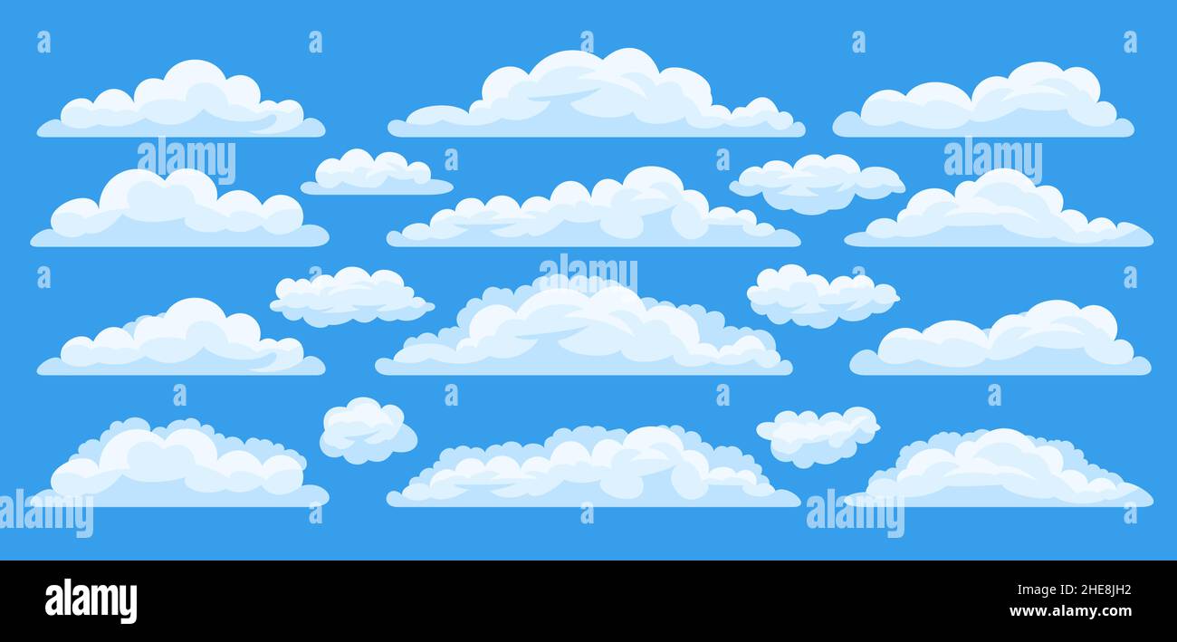 Set of cartoon clouds Stock Vector Image & Art - Alamy