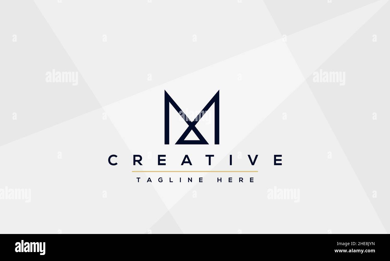 Unique modern creative elegant Letter M logo design or MM initials ...
