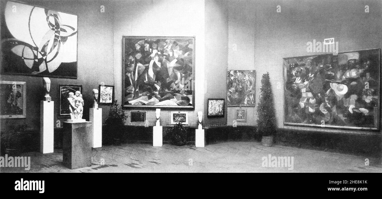 Salon d'Automne 1912, Paris, works exhibited by Kupka, Modigliani ...