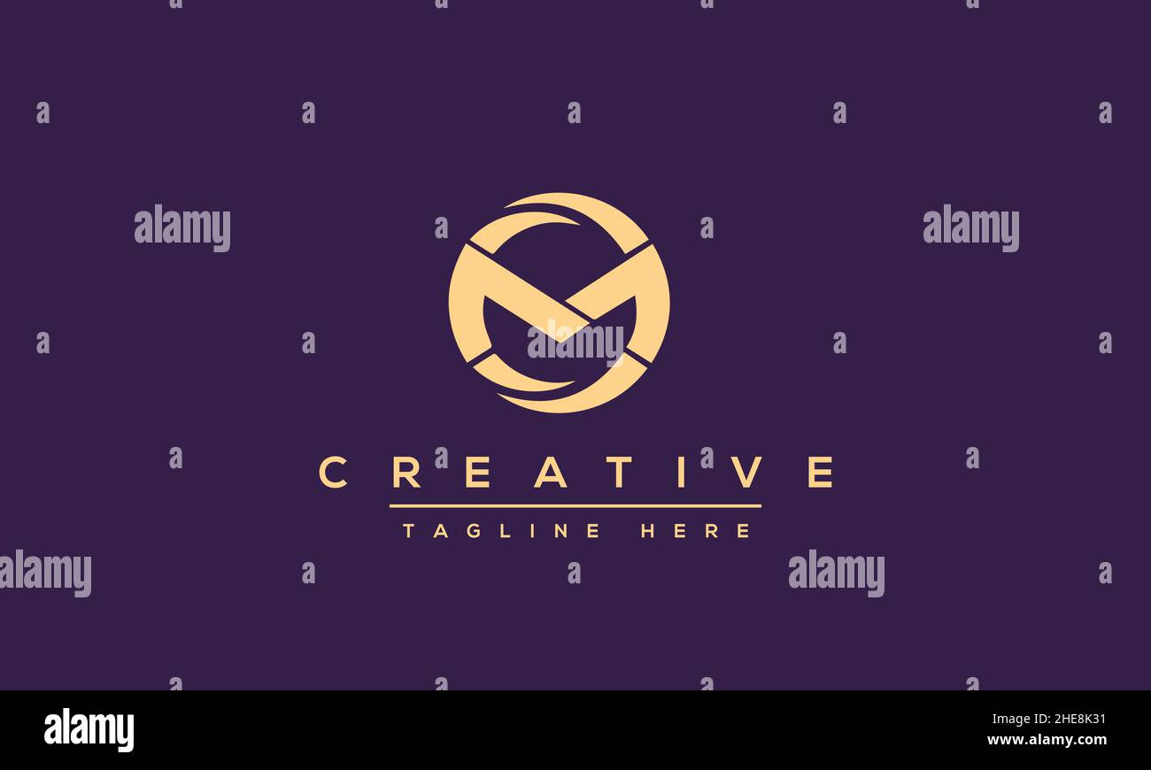 Unique modern creative elegant Letter M logo design or MM initials ...