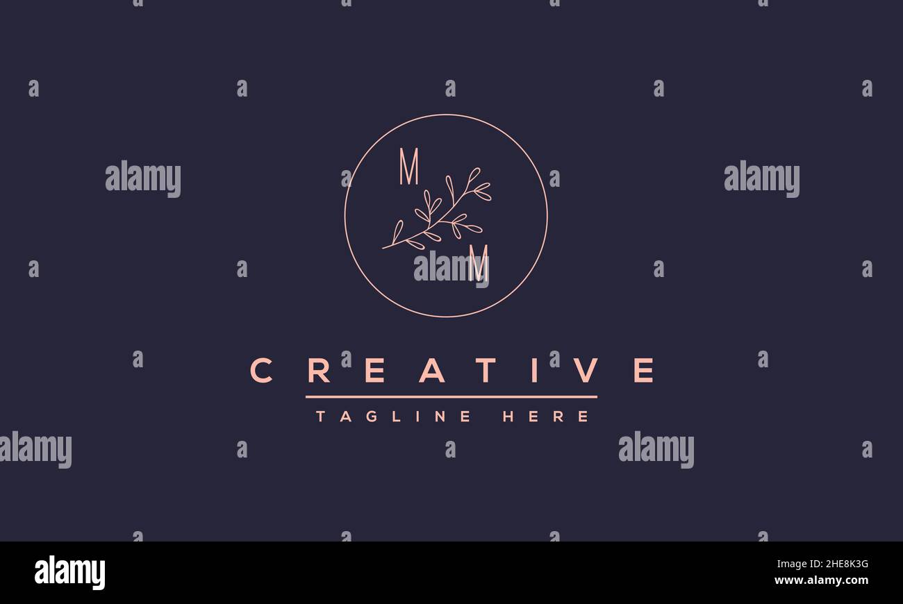 Unique modern creative elegant Letter M logo design or MM initials ...