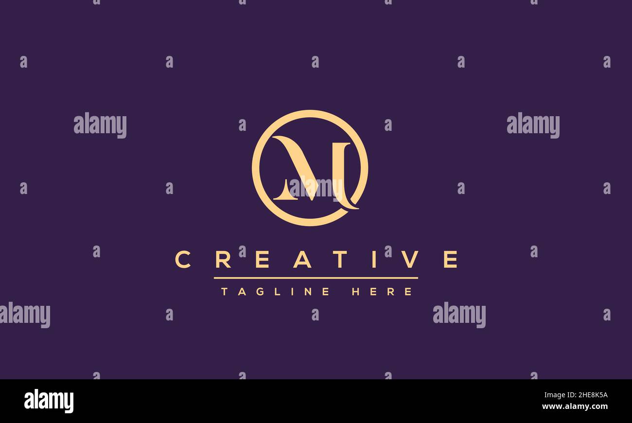 Unique modern creative elegant Letter M logo design or MM initials ...