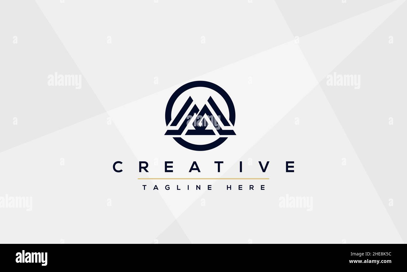 Unique modern creative elegant Letter M logo design or MM initials ...