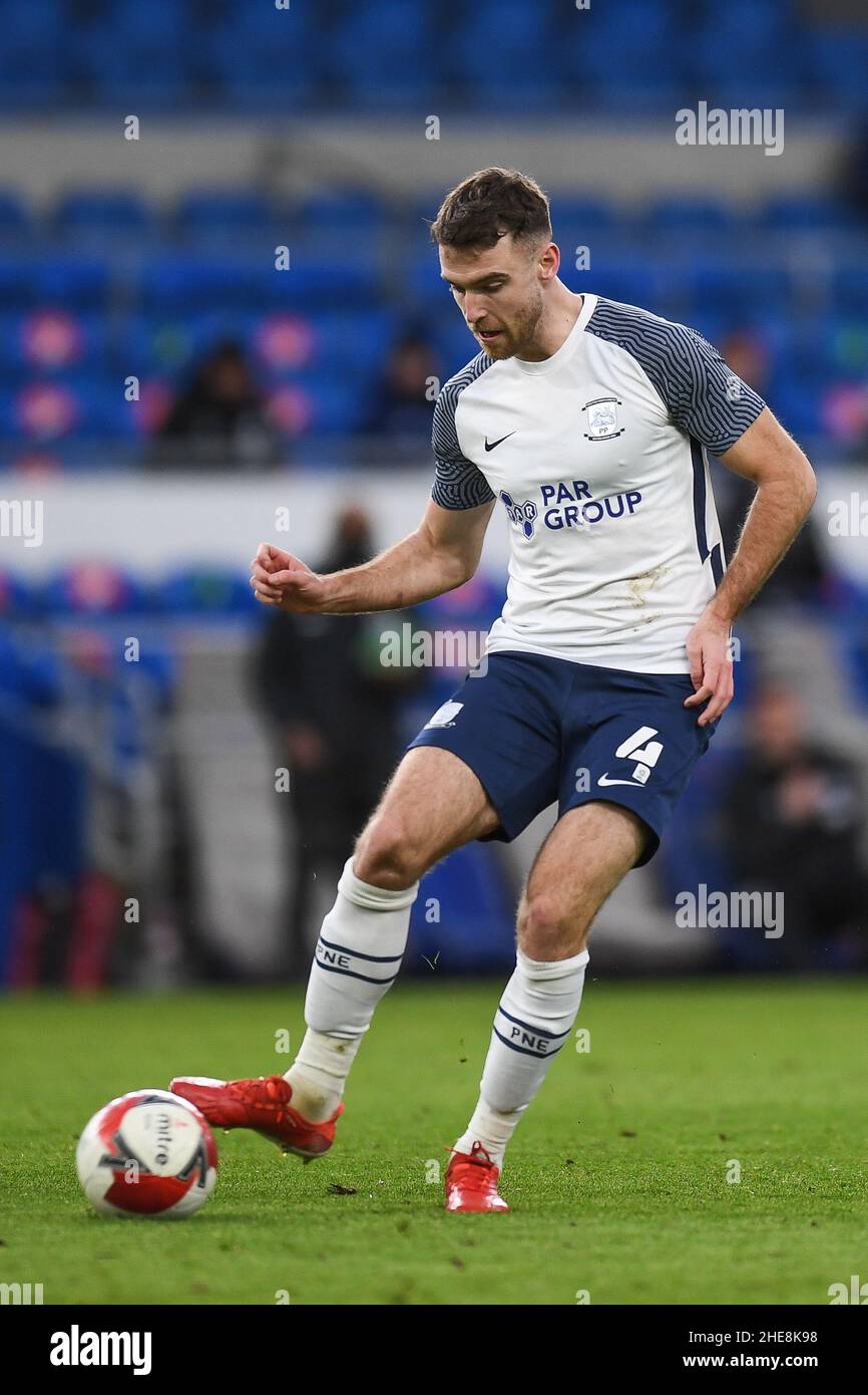 Ben Whiteman #4 of Preston North End in action during the game Stock ...
