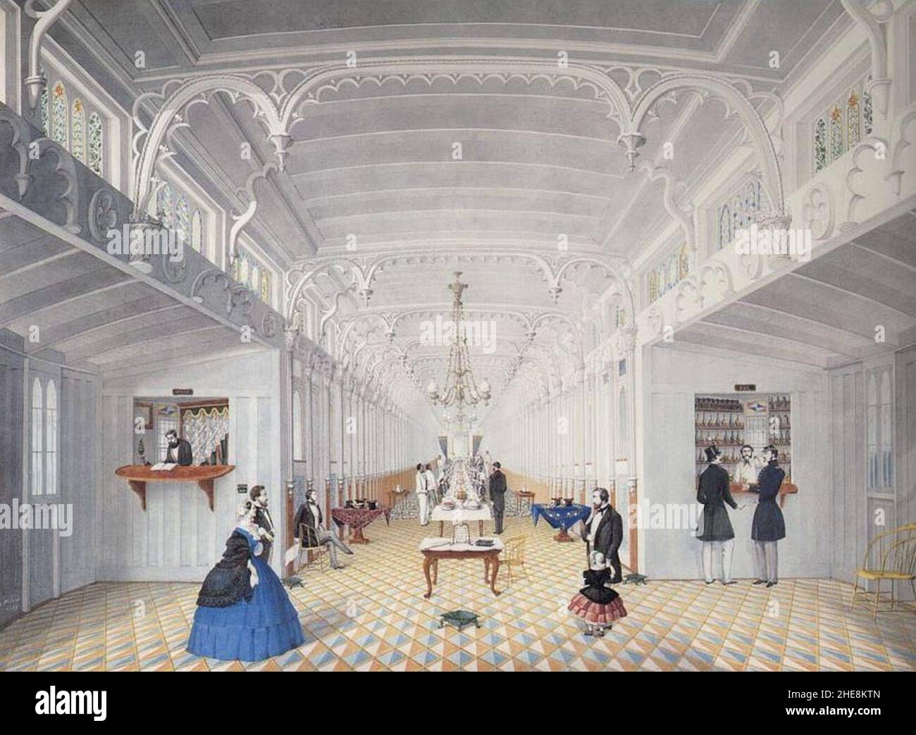 Saloon Steam Boat Princess Persac Stock Photo - Alamy