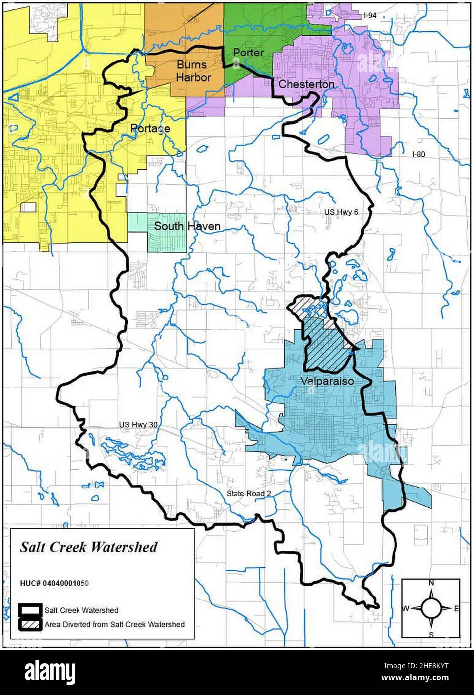 Salt Creek Watershed USGS 2002 Stock Photo - Alamy