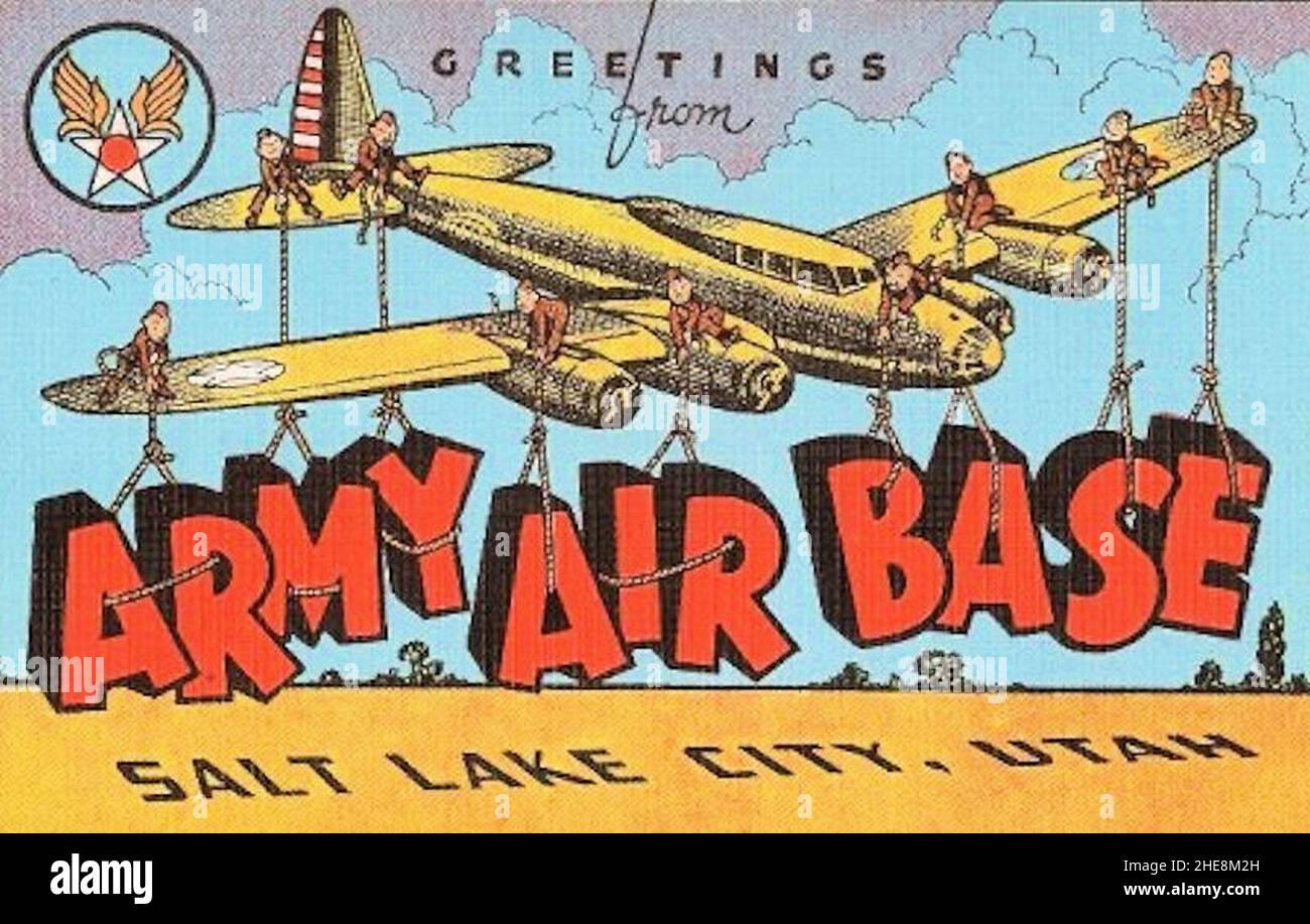 Salt Lake City Army Air Base - Postcard Stock Photo - Alamy