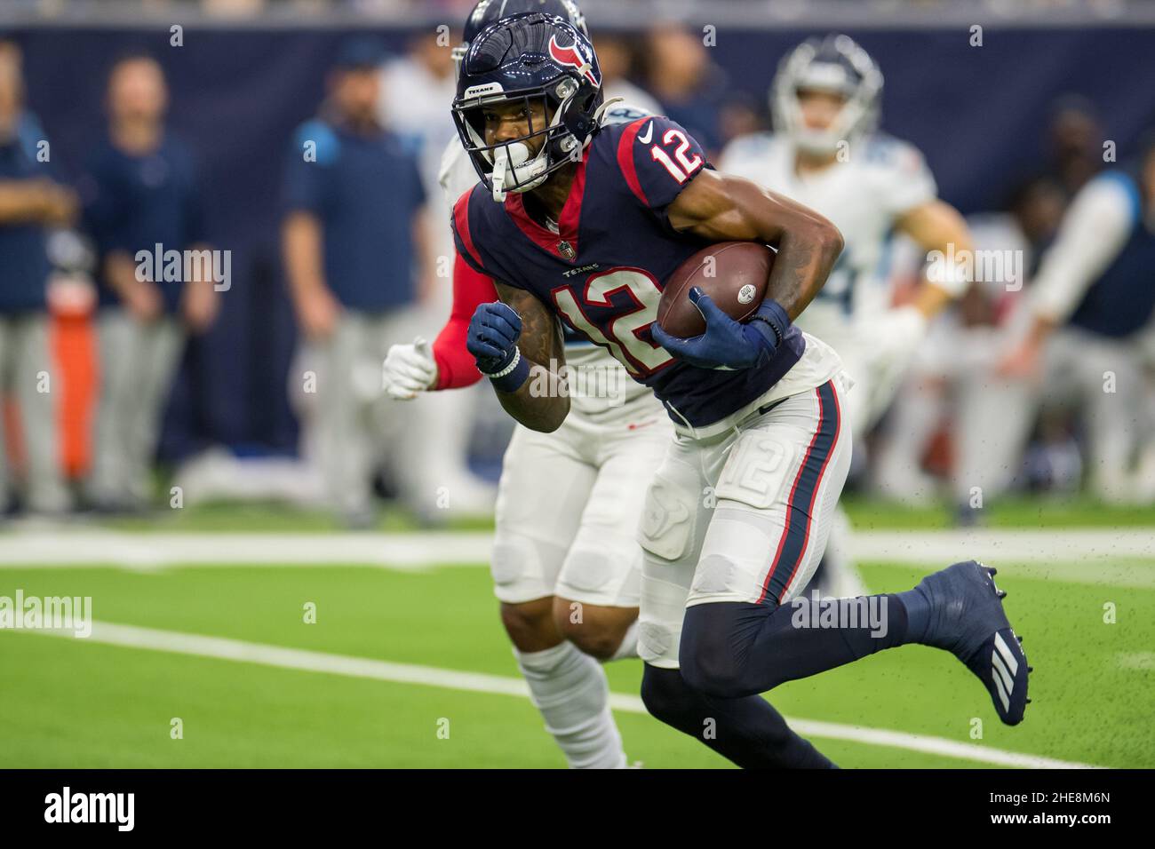 January 9, 2022: Houston Texans wide receiver Nico Collins (12) runs ...