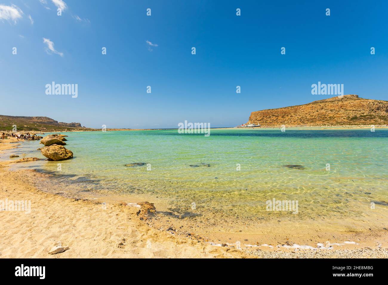 Blue lagoon in Ballos, Crete, Greece Stock Photo - Alamy