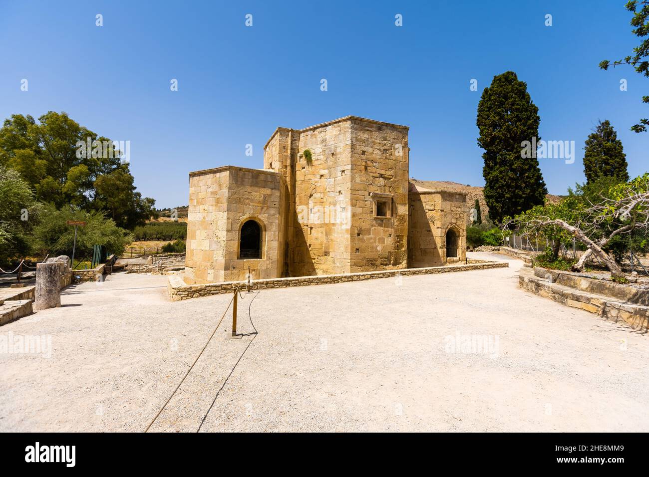 The Praetorium, ancient Roman era ruins at Gortyna of Crete island in ...