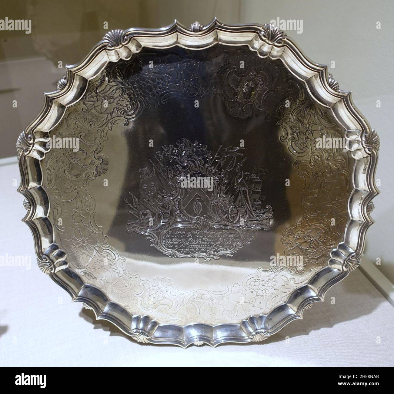 Salver commemorating William Pepperrell's leadership in the Siege of ...