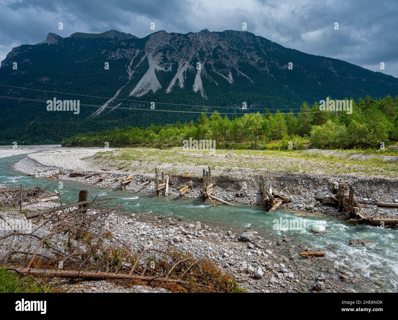 The River Lech In Reutte, Tyrol Stock Photo - Alamy