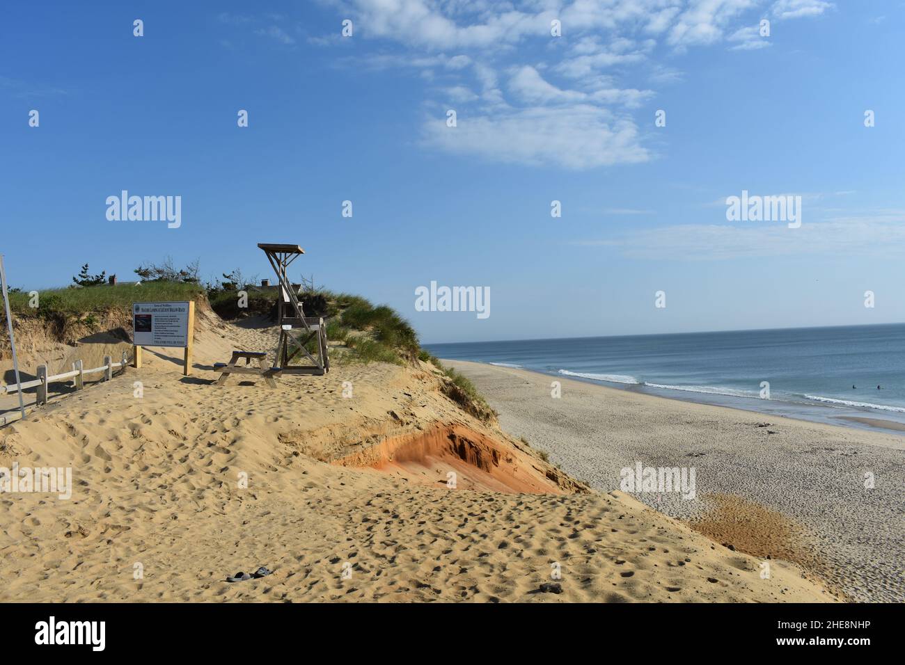 New England National Sea Shore Troro Massachusetts Beach and steep ...