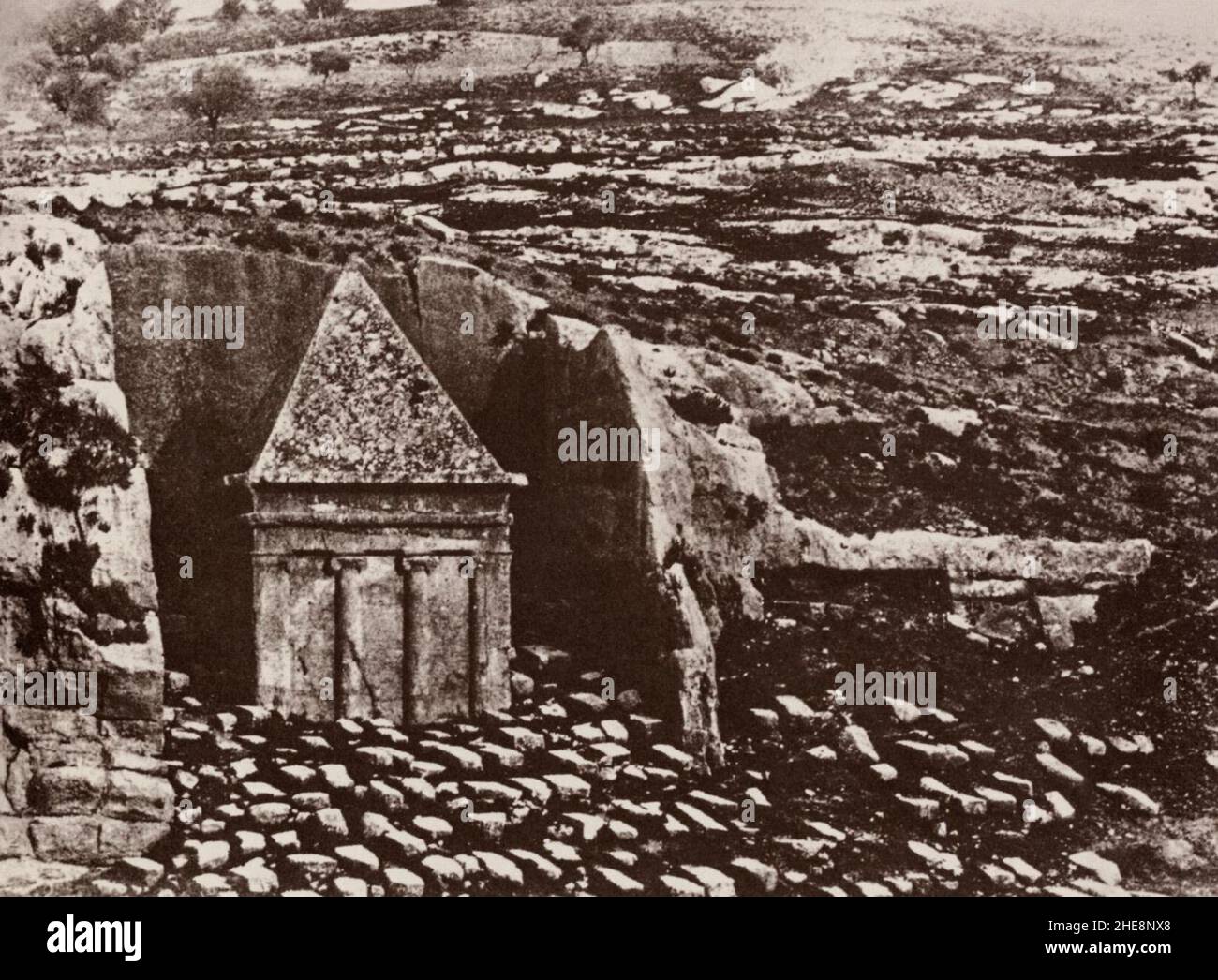 Salzmann, Auguste - Jerusalem; das Tal von Jehoshaphat mit dem Grab des ...