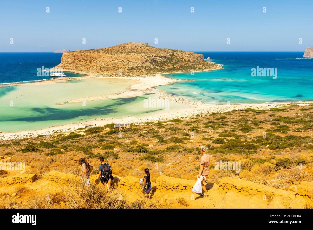 Blue lagoon in Ballos, Crete, Greece Stock Photo - Alamy