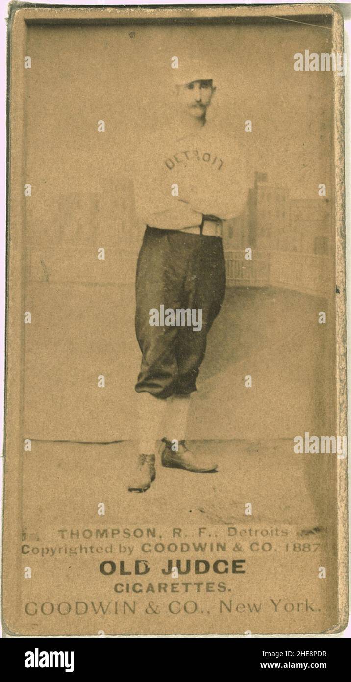 Sam Thompson, Detroit Wolverines, baseball card portrait Stock Photo ...