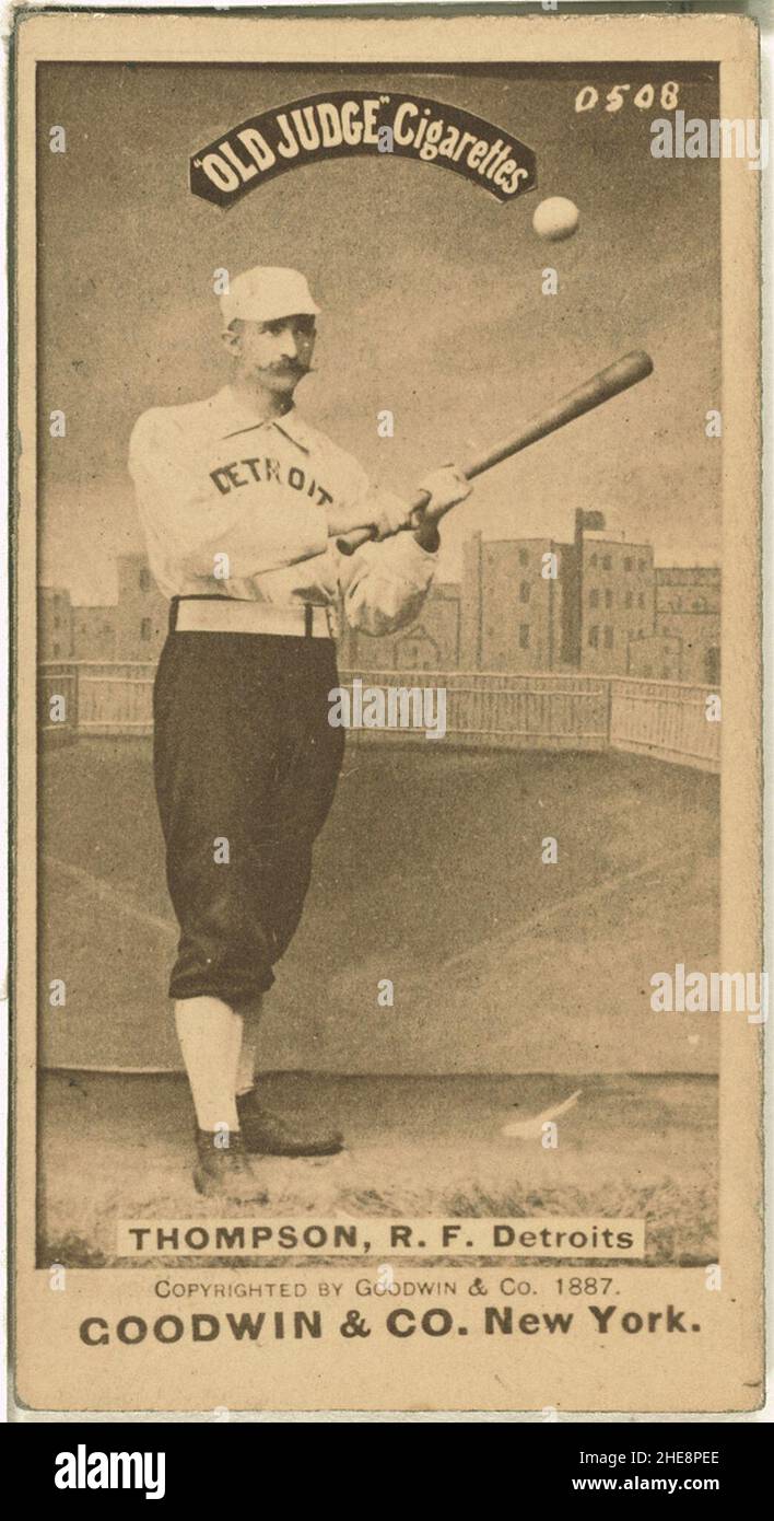 Sam Thompson, Detroit Wolverines, baseball card portrait Stock Photo ...