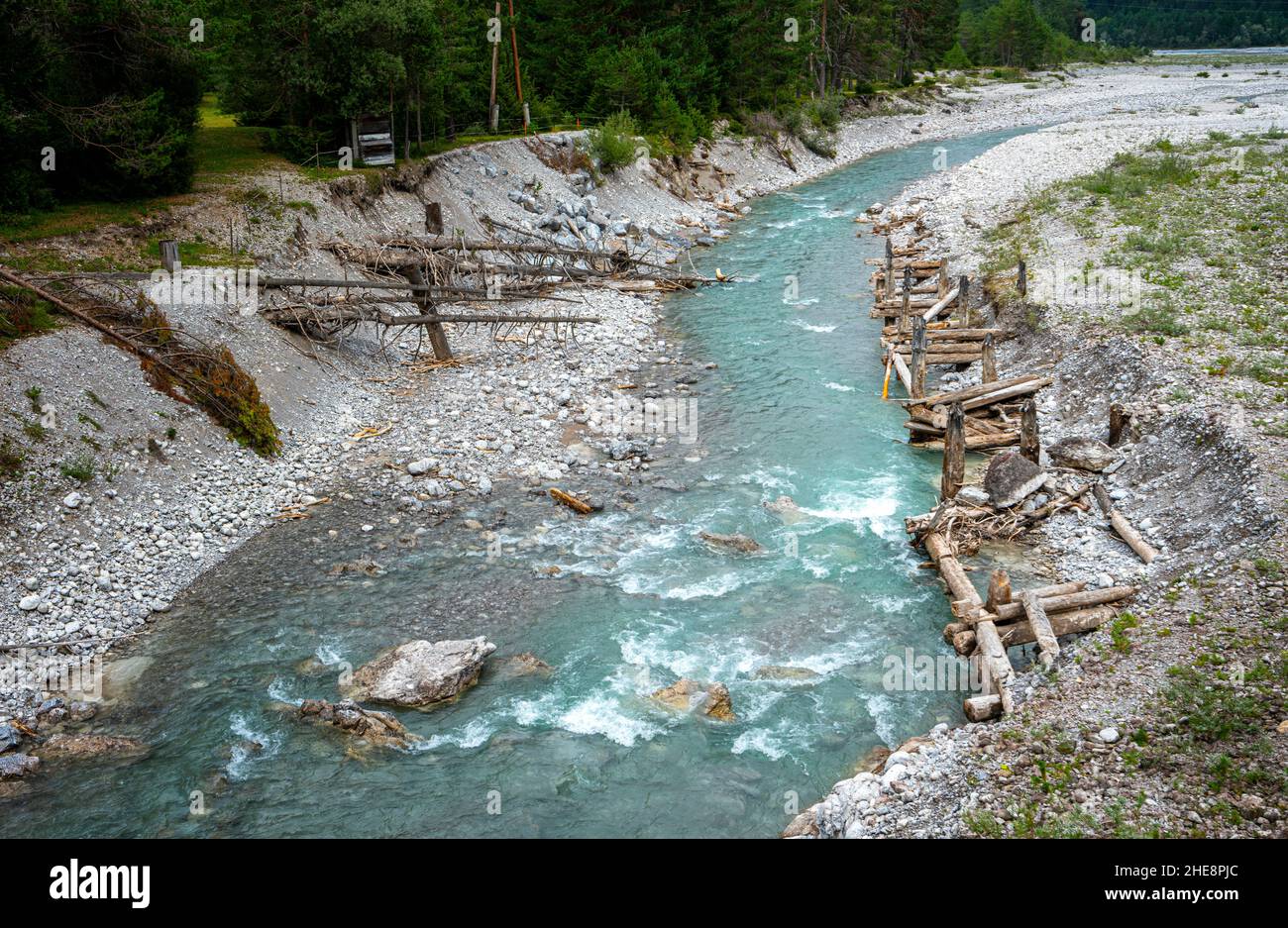 The River Lech In Reutte, Tyrol Stock Photo - Alamy