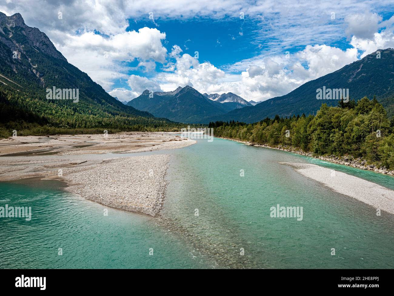 The River Lech In Reutte, Tyrol Stock Photo - Alamy