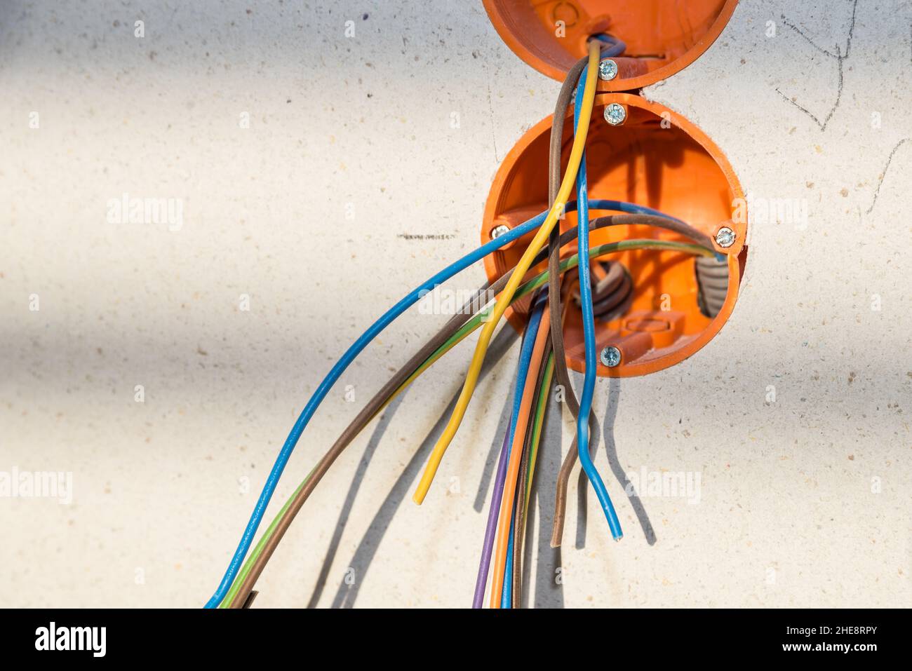 Electrical Installation For Power Supply On A Construction Site Stock ...