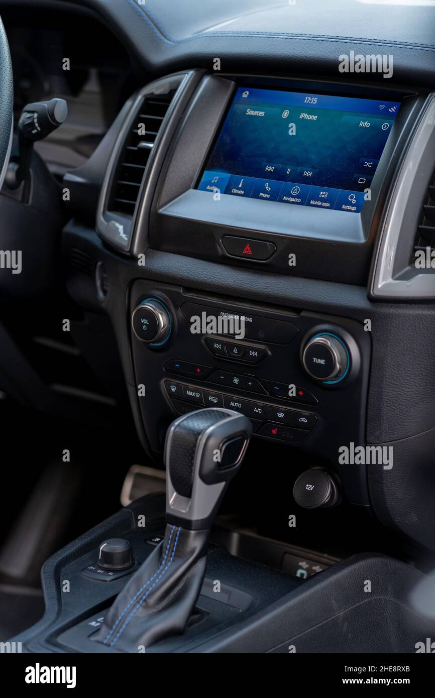 Galati, Romania - September 15, 2021: 2021 Ford Ranger Raptor Interior ...