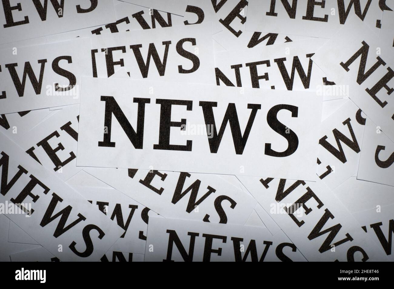 Black newspaper letters on paper hi-res stock photography and images ...