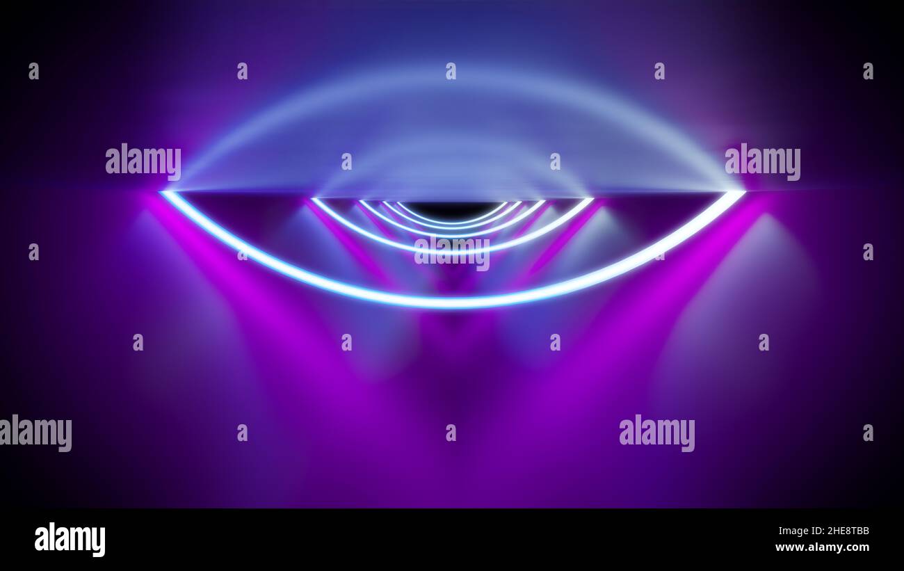 A magenta neon lights art background. 3D illustration Stock Photo - Alamy