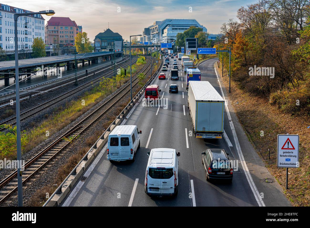 The City Motorway In Berlin At The Westend Train Station Stock Photo ...