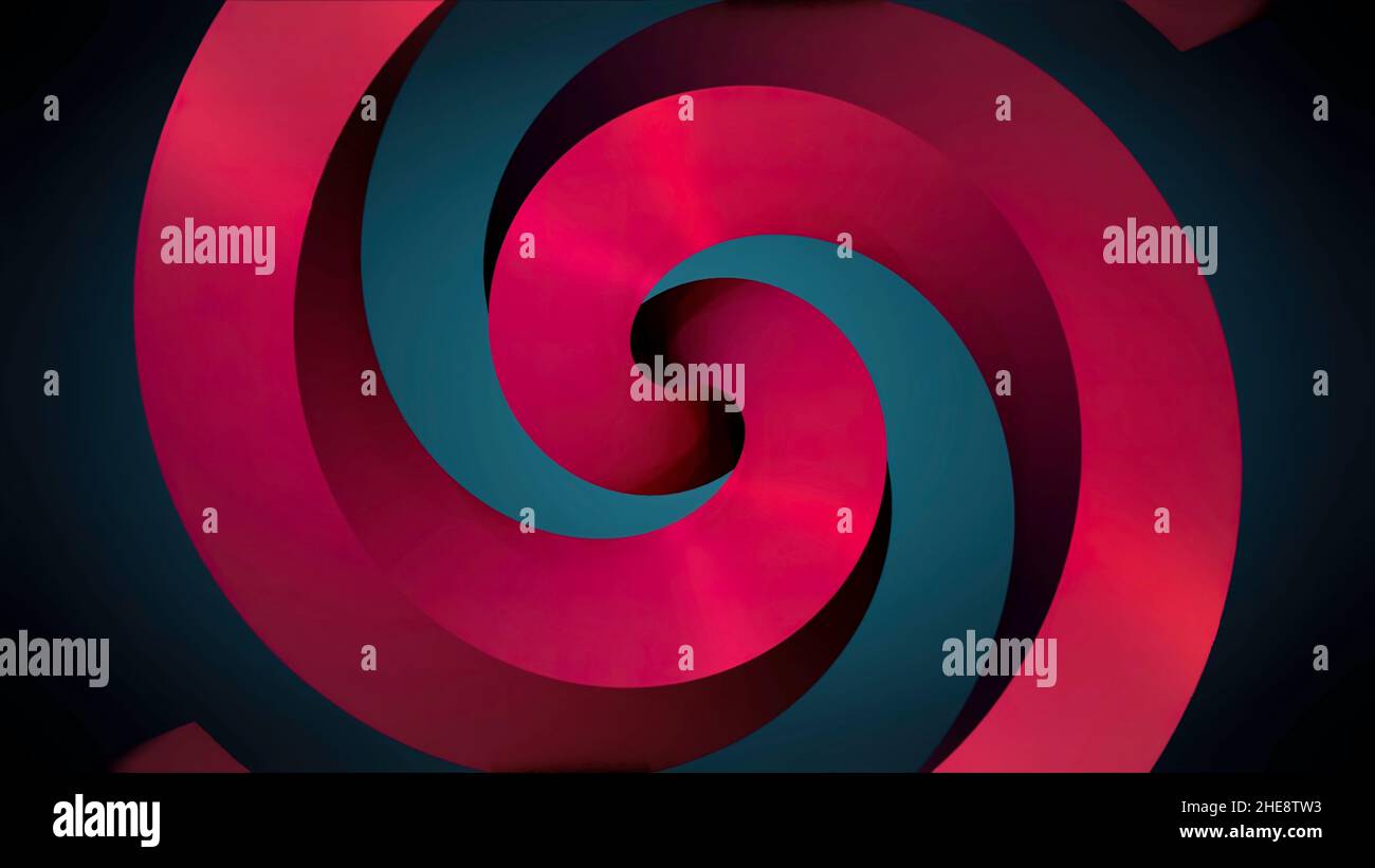 Animated black hypnotic spiral on the red background. red spiral. Black ...
