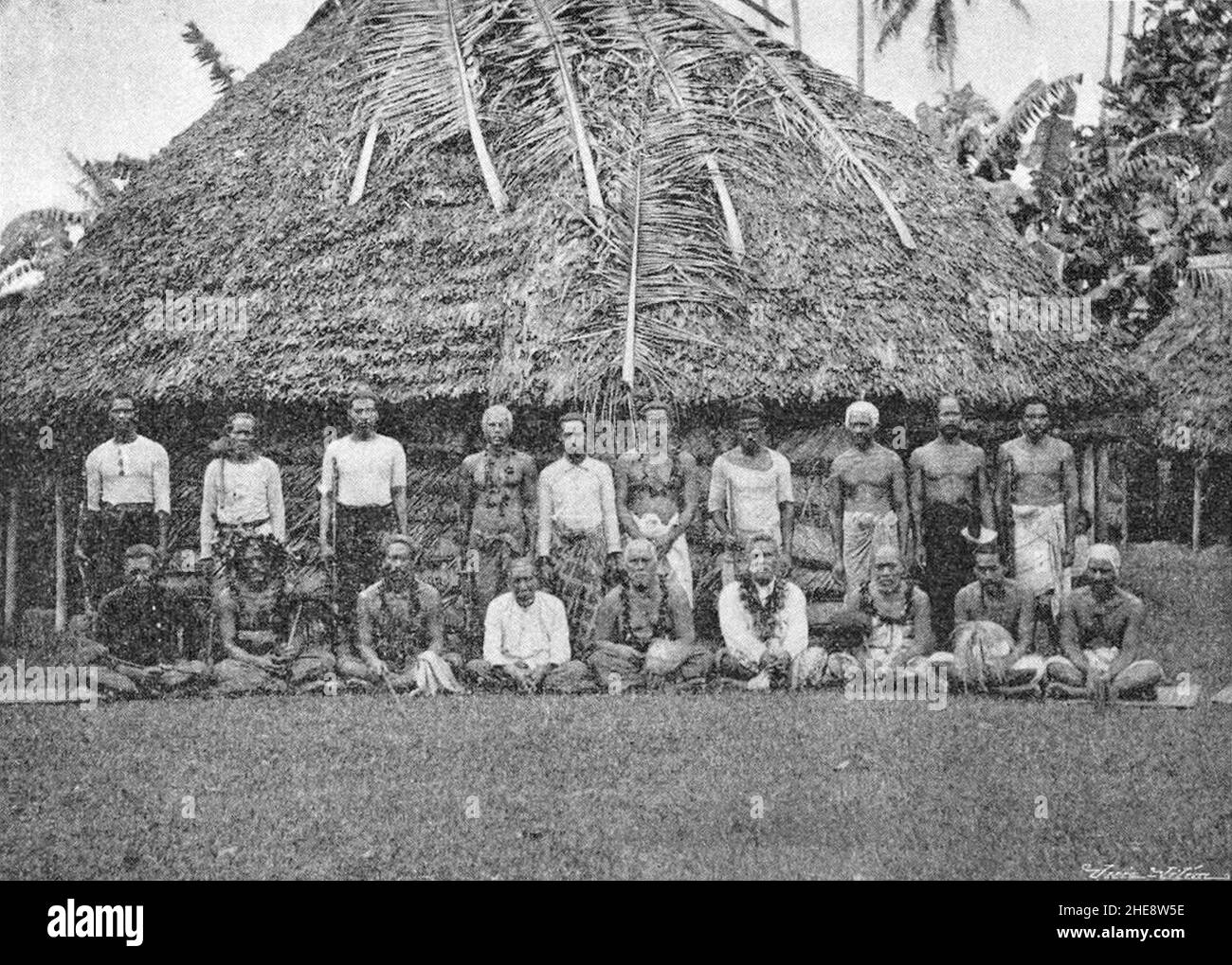 Samoa Chiefs with Mataafa 1901 Korensky Stock Photo - Alamy