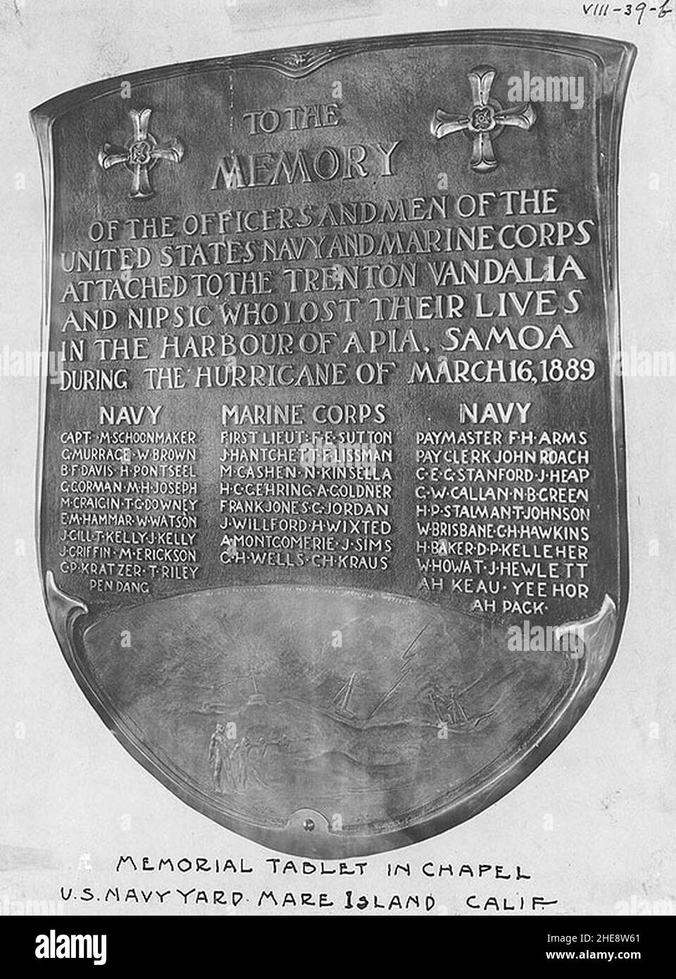 Samoan crisis memorial tablet 6 Stock Photo - Alamy